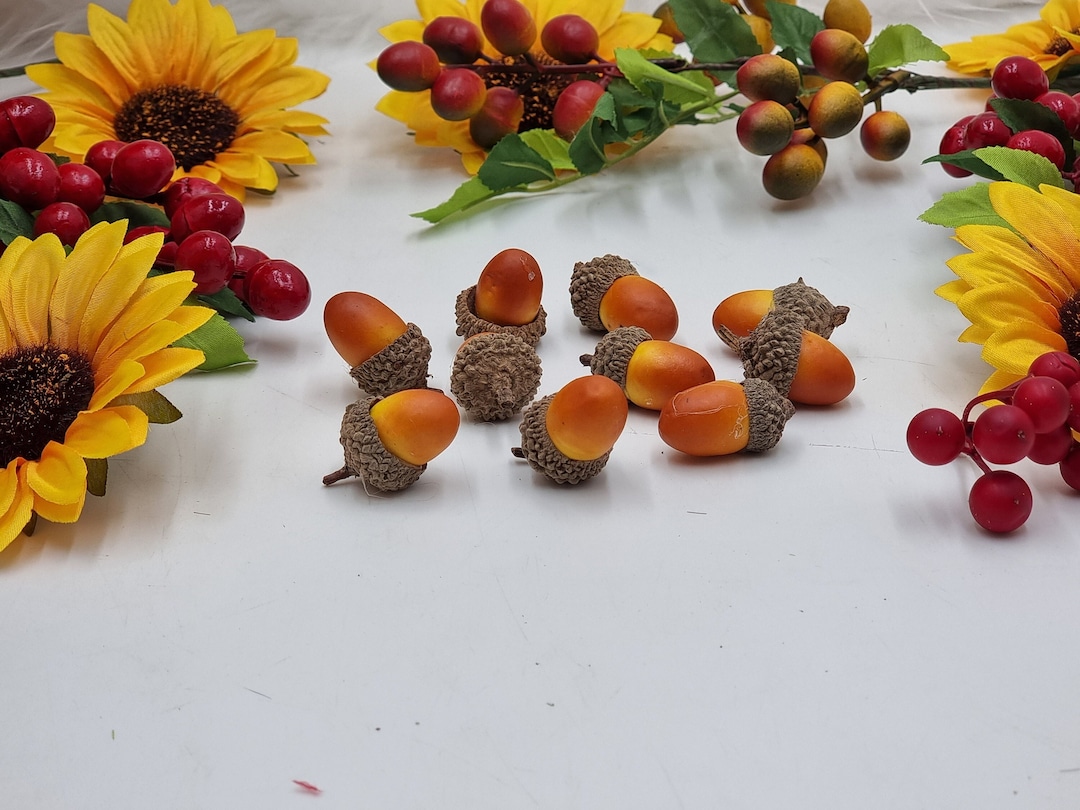 10-piece Pack of Artificial Acorns, Hand-painted Acorns, Autumn ...