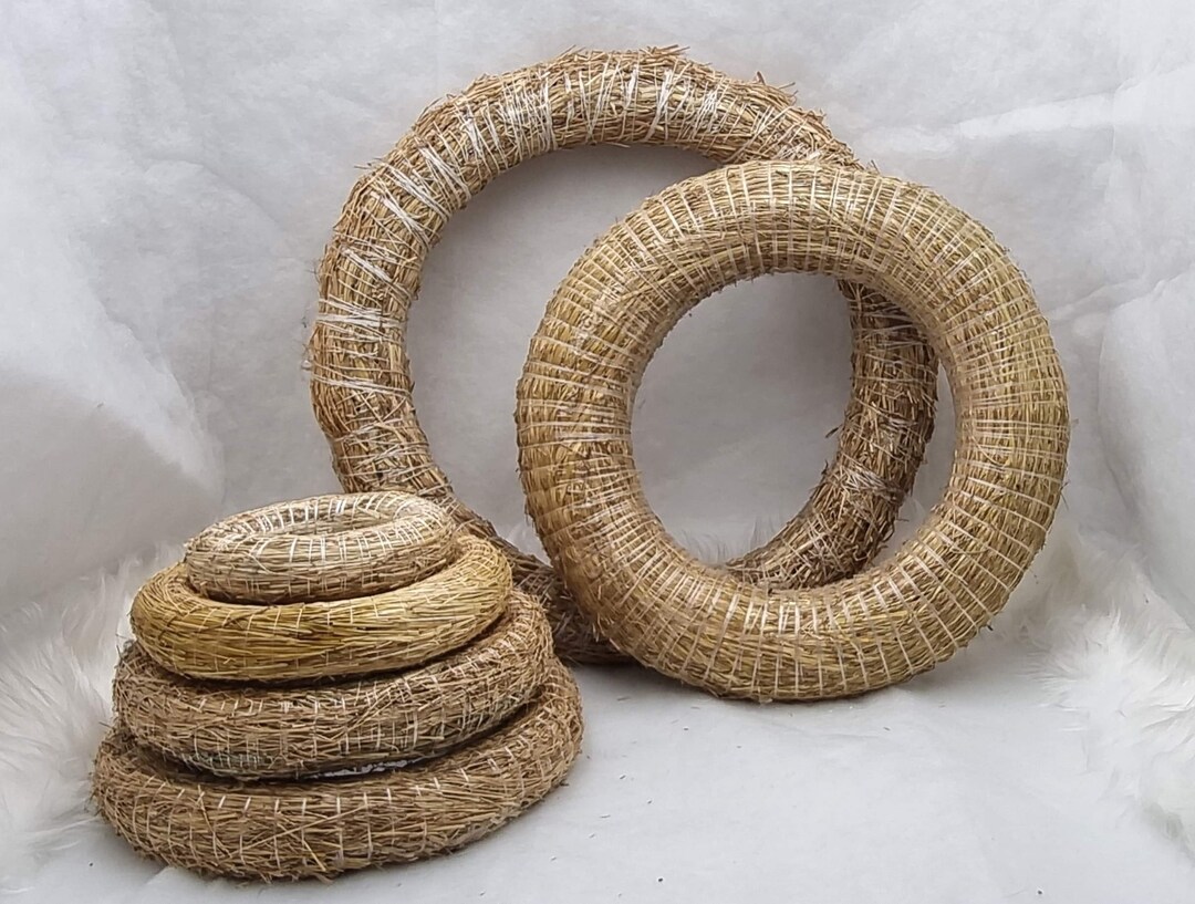 Natural Straw Wreath Ring: DIY Craft Supplies, Christmas Decor - Etsy