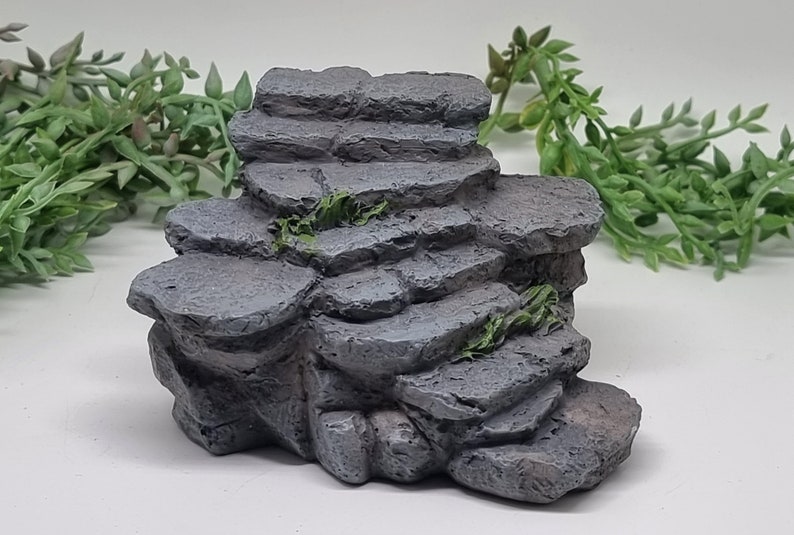 Hand-painted Resin Rock Stairs: Miniature Fairy Garden Decor (4 Inch ...