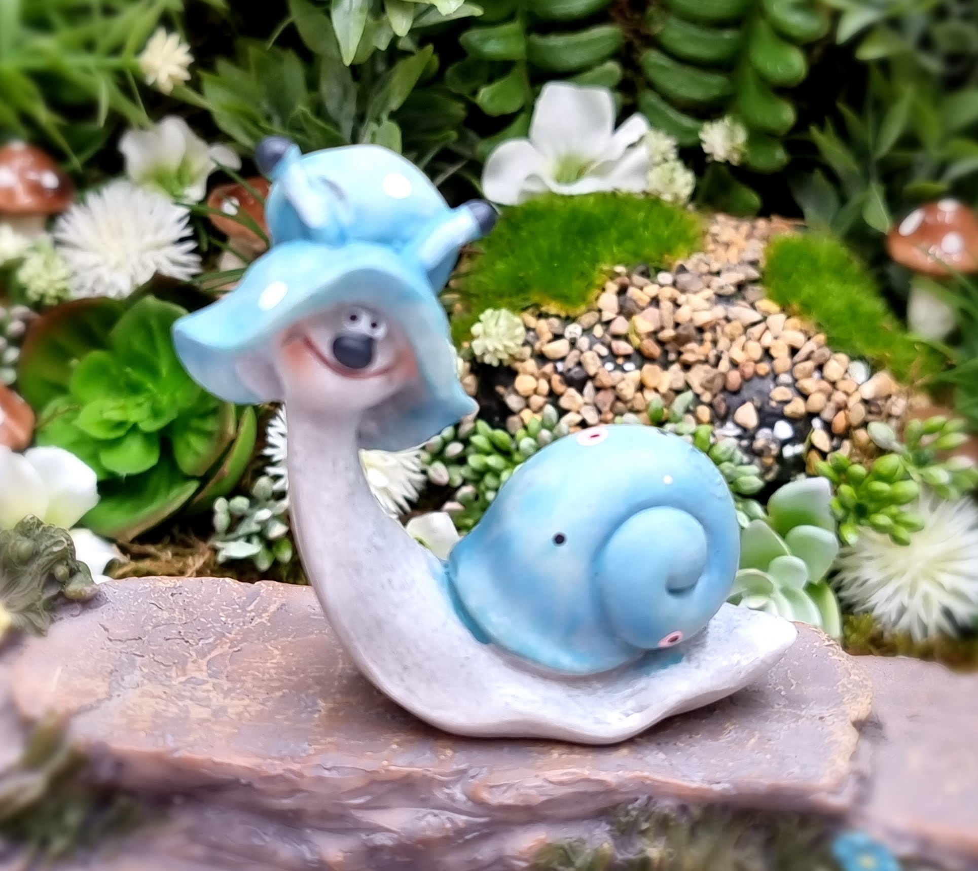 276x197 Boy & Girl Snail Sculpture Figure Plant - Etsy