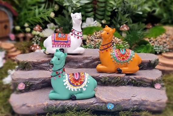 229 Seated Llama Figure Fairy Garden Supply Miniature - Etsy