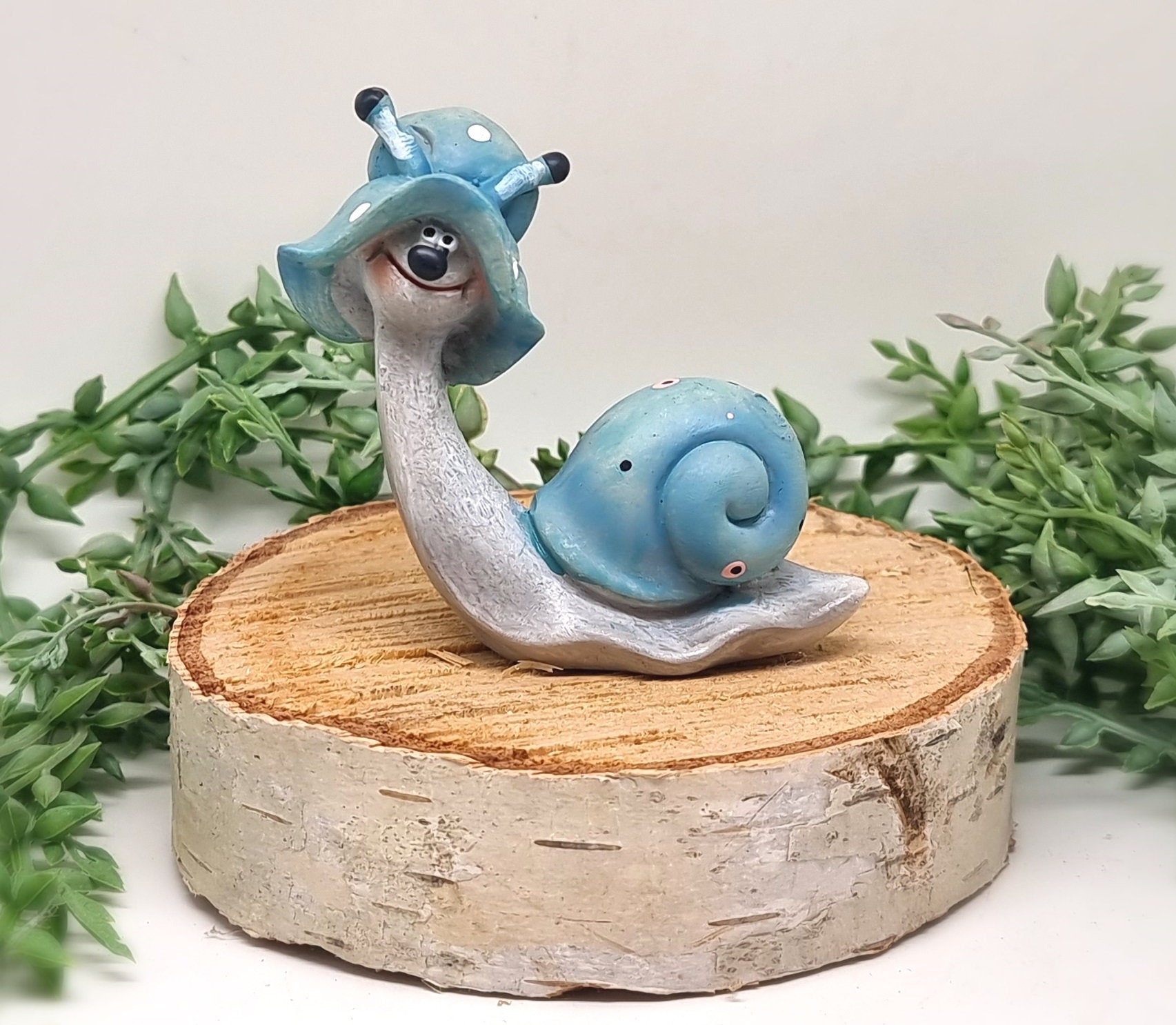 276x197 Boy & Girl Snail Sculpture Figure Plant - Etsy