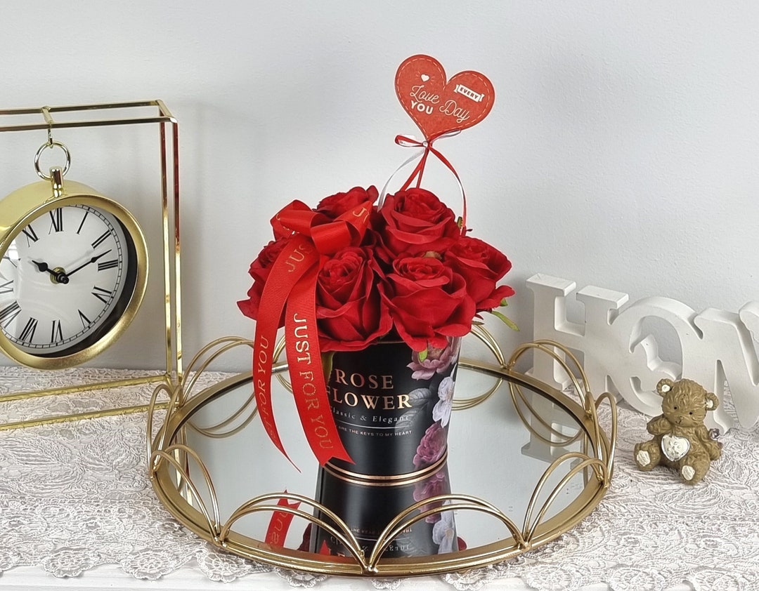 Just for You Artificial Red Eternity Roses, Thank You Gifts, Forever ...