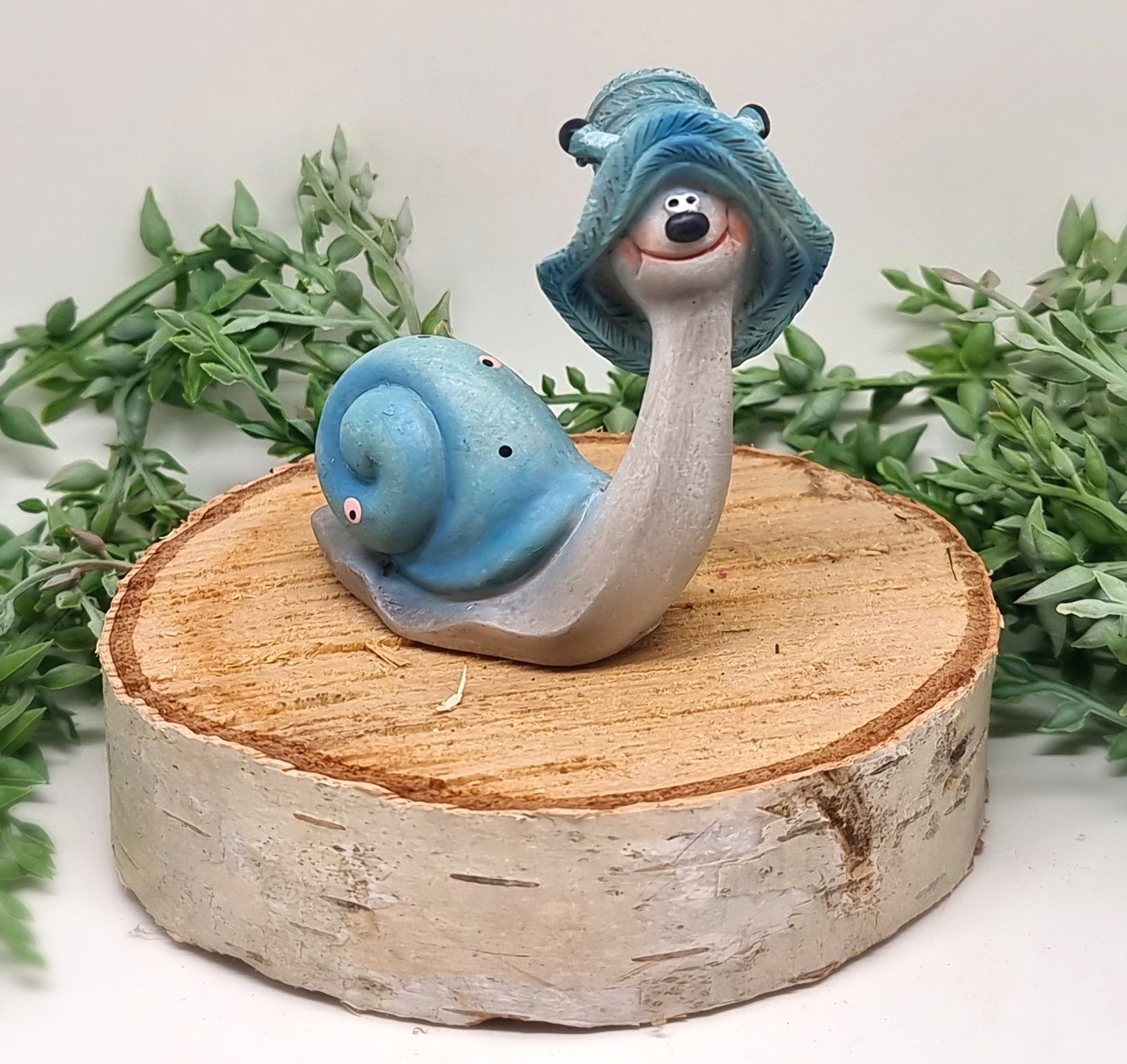 276x197 Boy & Girl Snail Sculpture Figure Plant - Etsy