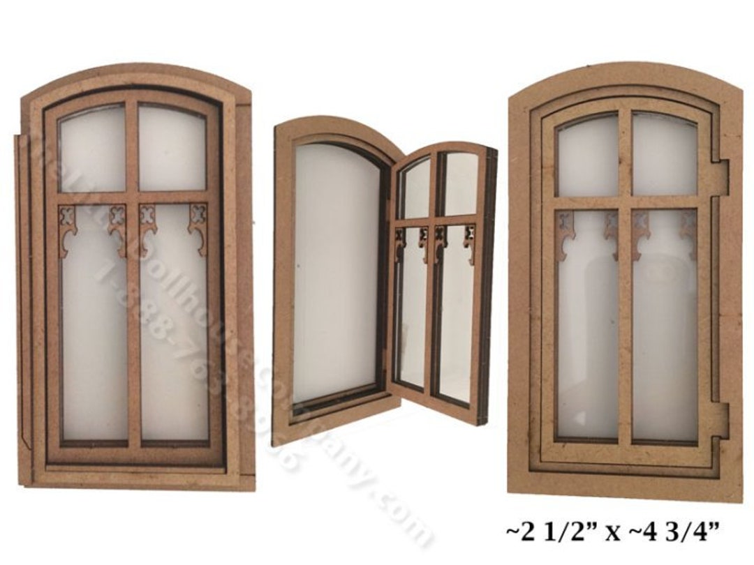 Dollhouse Miniature Arched Window Kit - Etsy