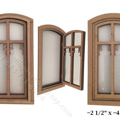 Miniature Gothic Window Diy Kit One Inch Scale Church Window - Etsy
