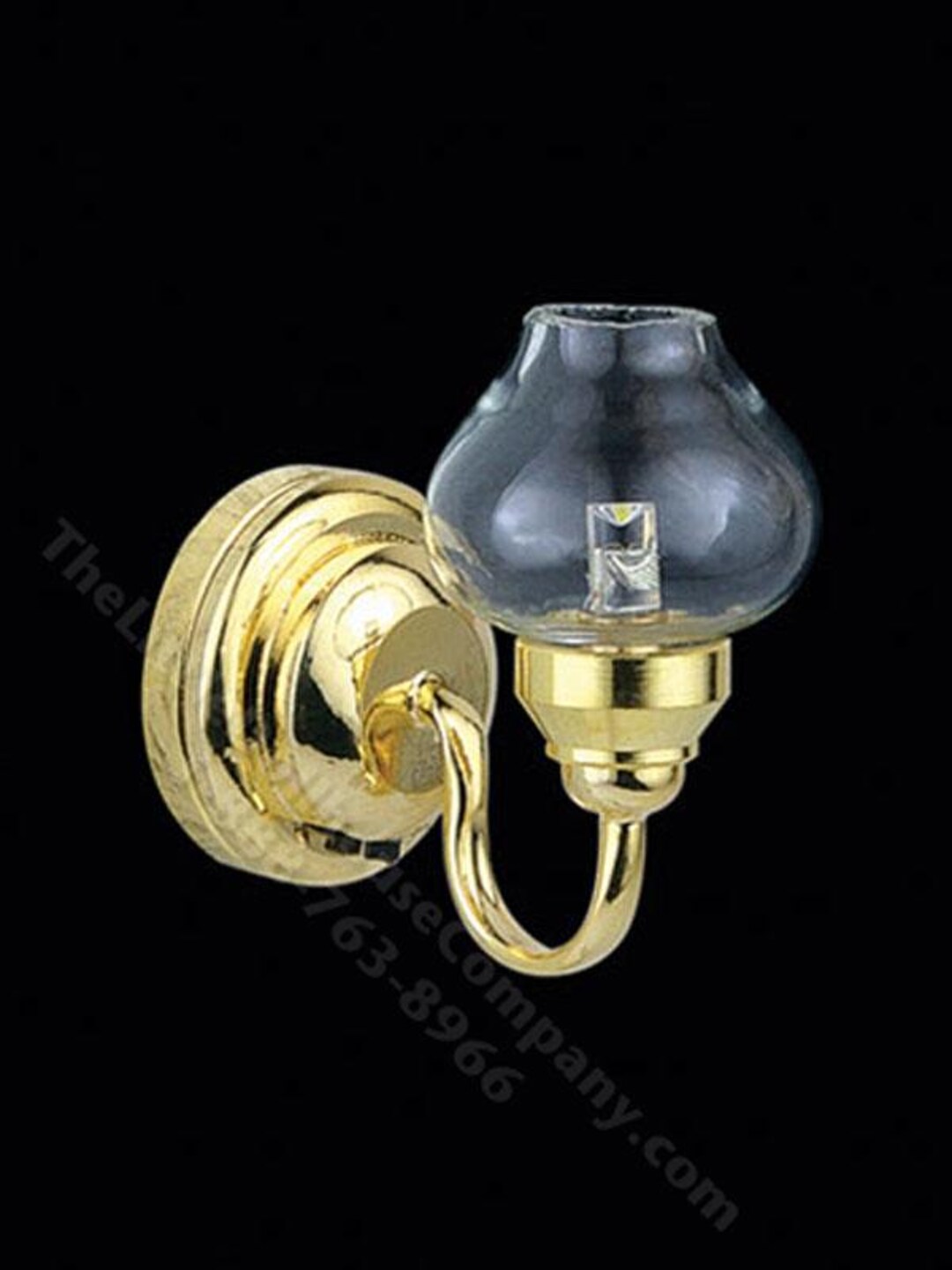 Miniature LED Gold and Glass Sconce With Wand for Dollhouse - Etsy