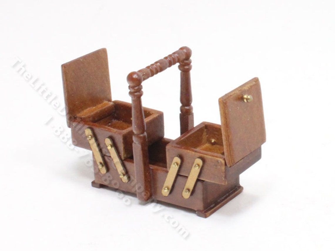 Dollhouse Miniature Sewing Box - Etsy