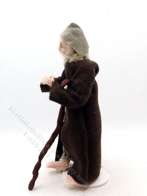 Miniature Handcrafted Vintage Medieval Elder With Walking Stick by ...