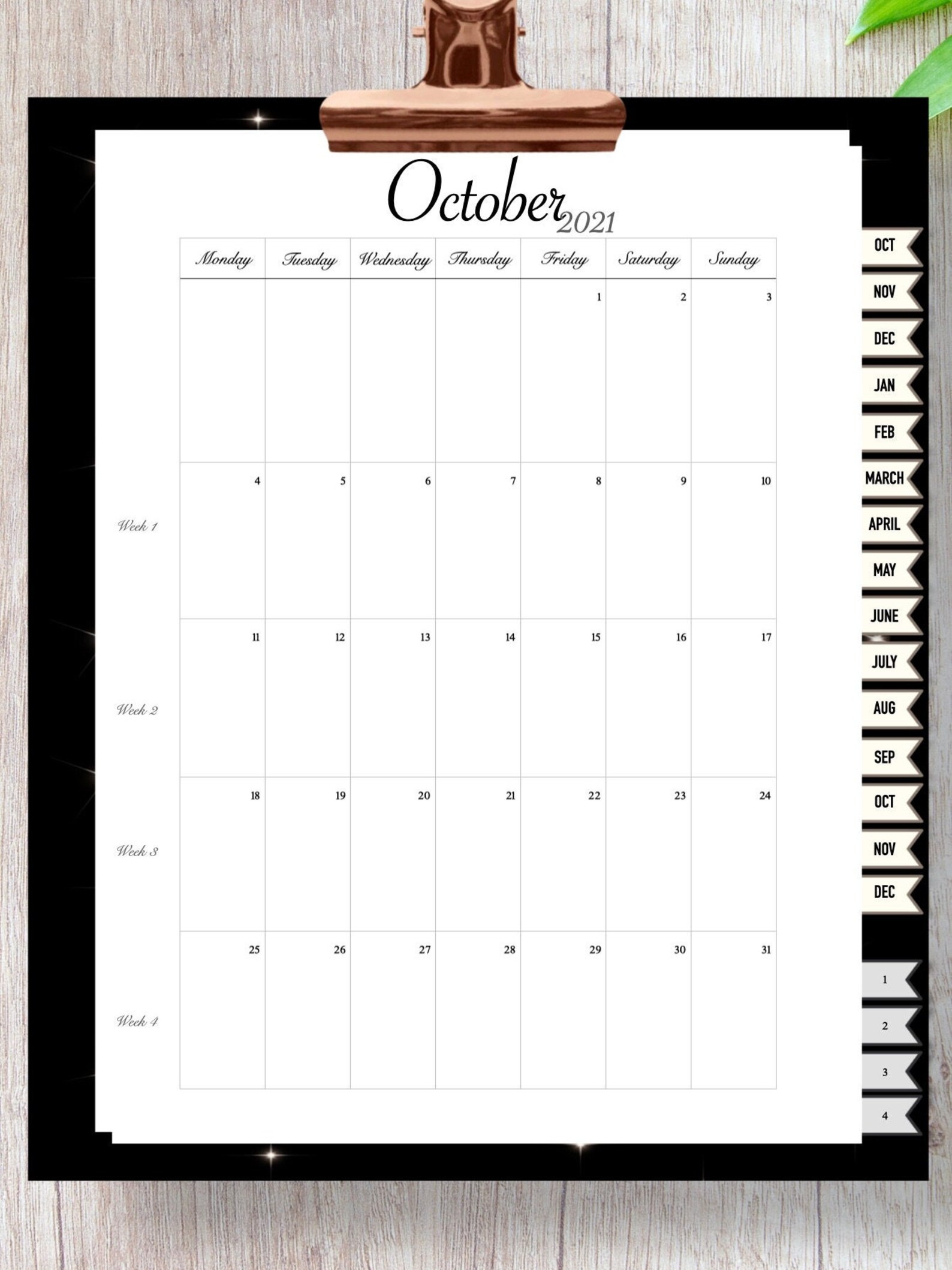 Digital Planner With Hyperlinks 2021-2022 - Etsy