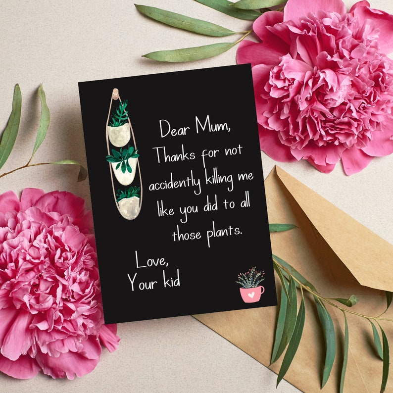 Printable Mother's Day Card, Digital Mothers Day Card, Instant Download ...