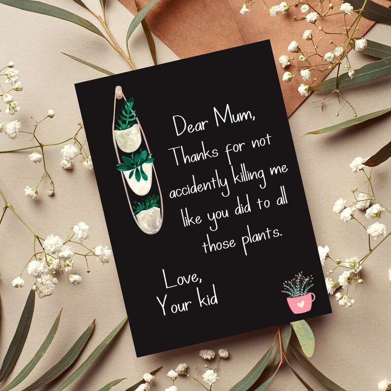 Printable Mother's Day Card, Digital Mothers Day Card, Instant Download ...