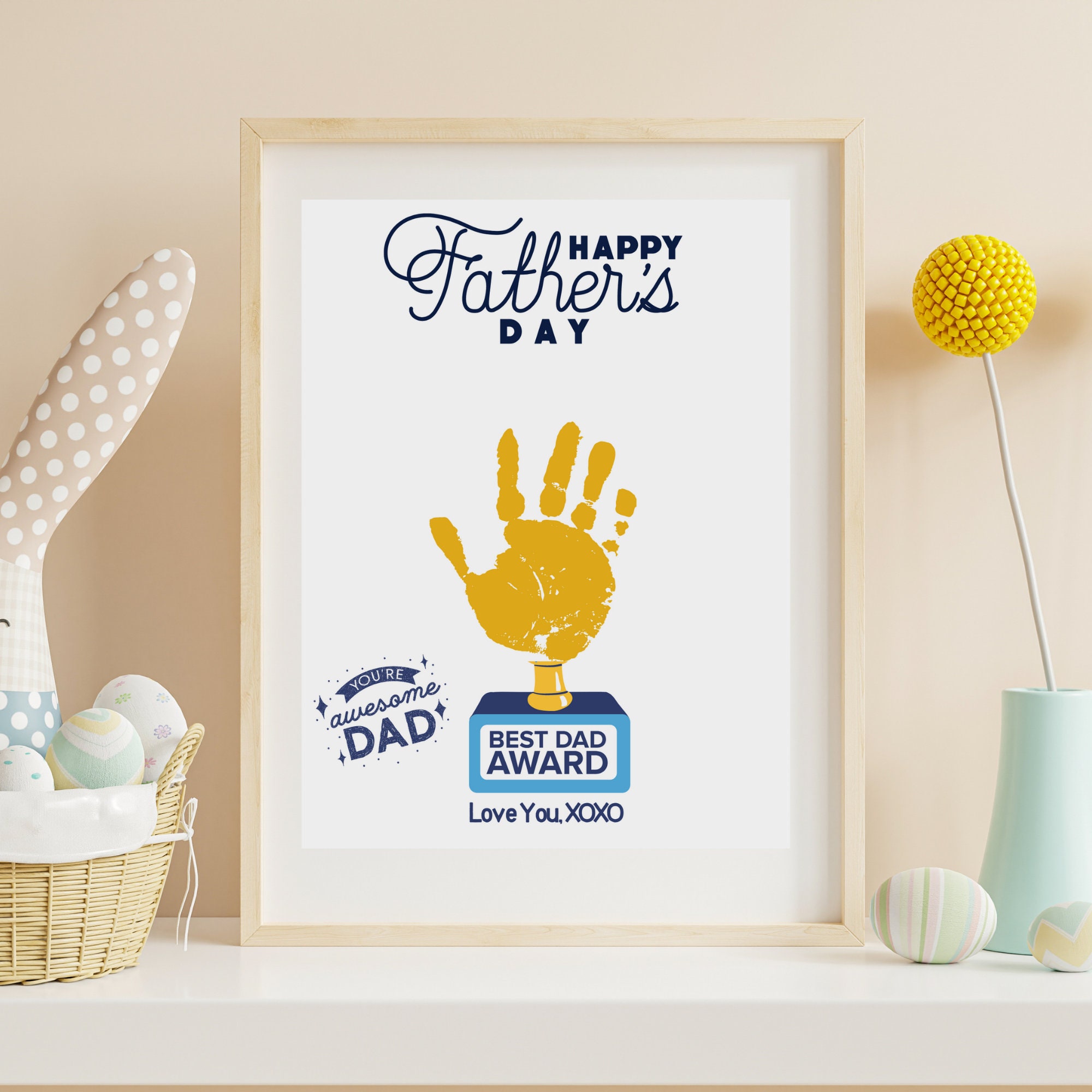 Printable Father's Day Gift, Handprint Craft, Fathers Day Gift ...