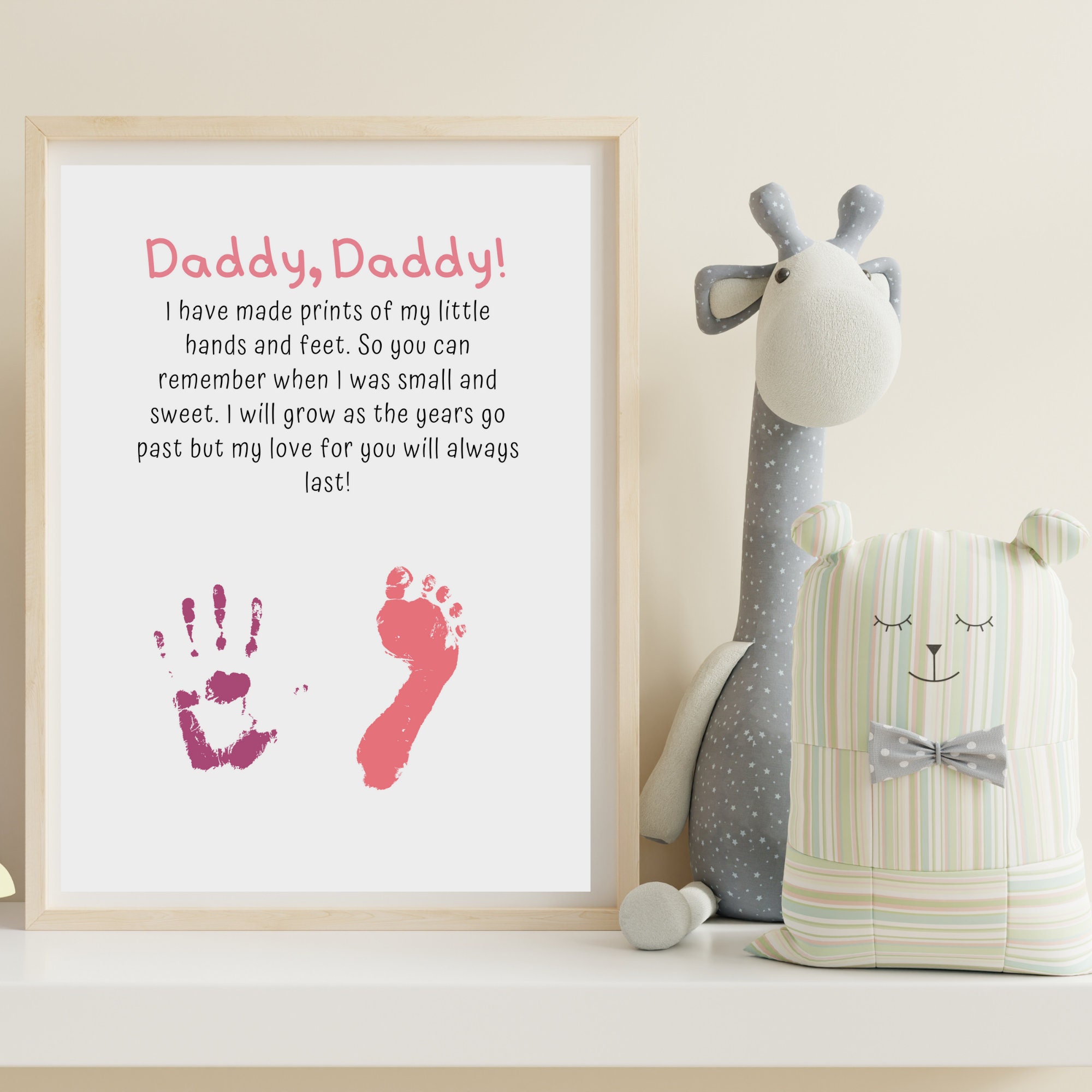 Printable Father's Day Gift, Handprint Craft, Fathers Day Gift ...