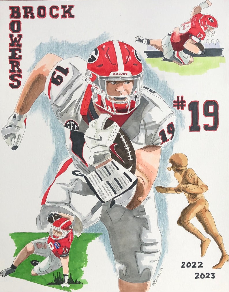 UGA Tght End Brock Bowers - Etsy
