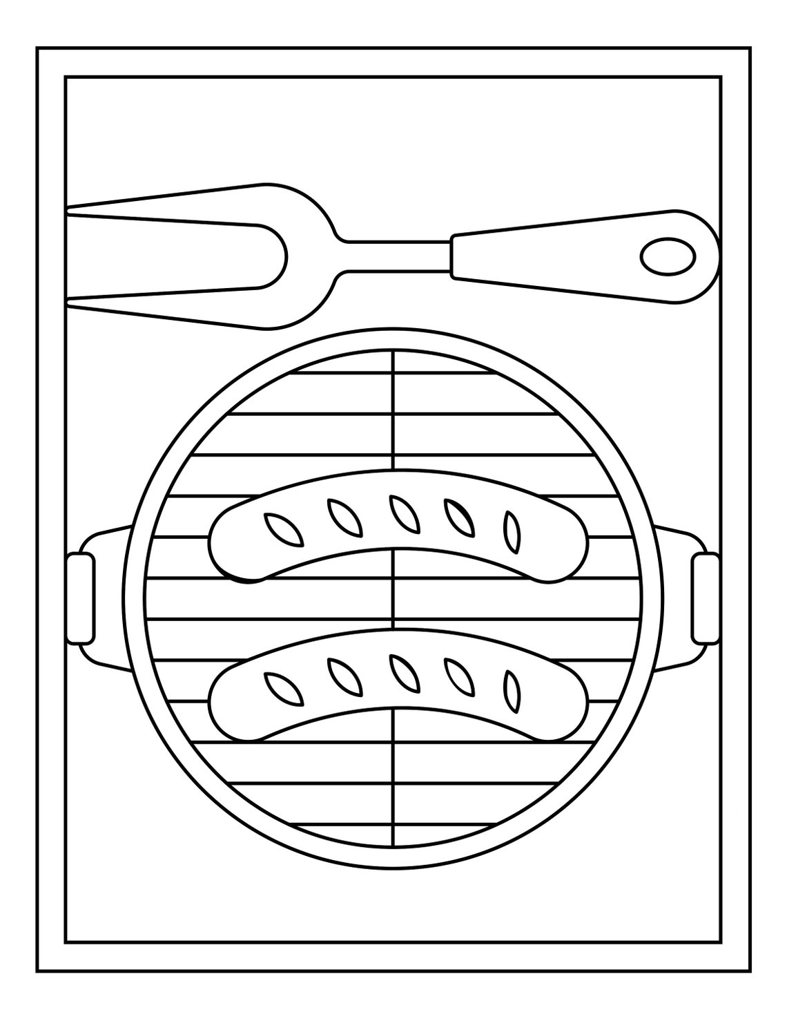 16 Barbeque Coloring Sheets - Etsy Canada