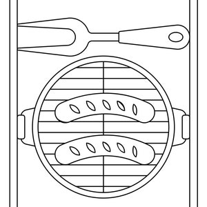 16 Barbeque Coloring Sheets - Etsy Canada