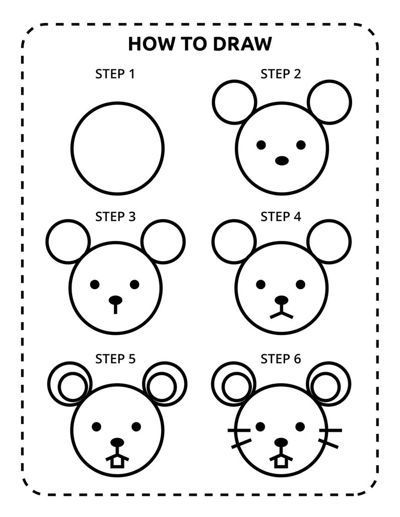 30 How-to-draw Activity Pages - Etsy