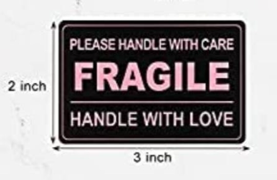 Please Handle With Care" Fragile Stickers – 5 Pack (2 X 3 Inches) - Etsy