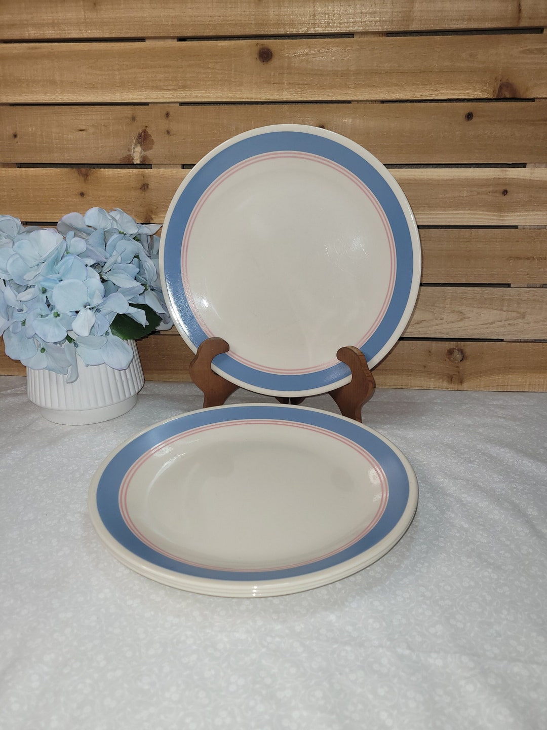 4 - Vintage Corelle Colonial Blue Dinner Plates | Corelle Colonial Blue ...