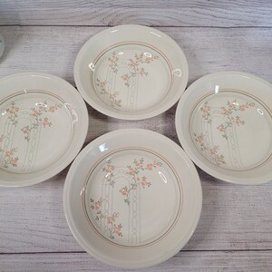 Bilton's English Coloroll Pink Flowers Trellis Pattern Set of 4 Plates ...