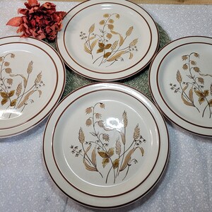 4 - Vintage Stoneware RKS Autumn Wheat Dinner Plates - Japan Stoneware ...