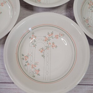 Bilton's English Coloroll Pink Flowers Trellis Pattern Set of 4 Plates ...