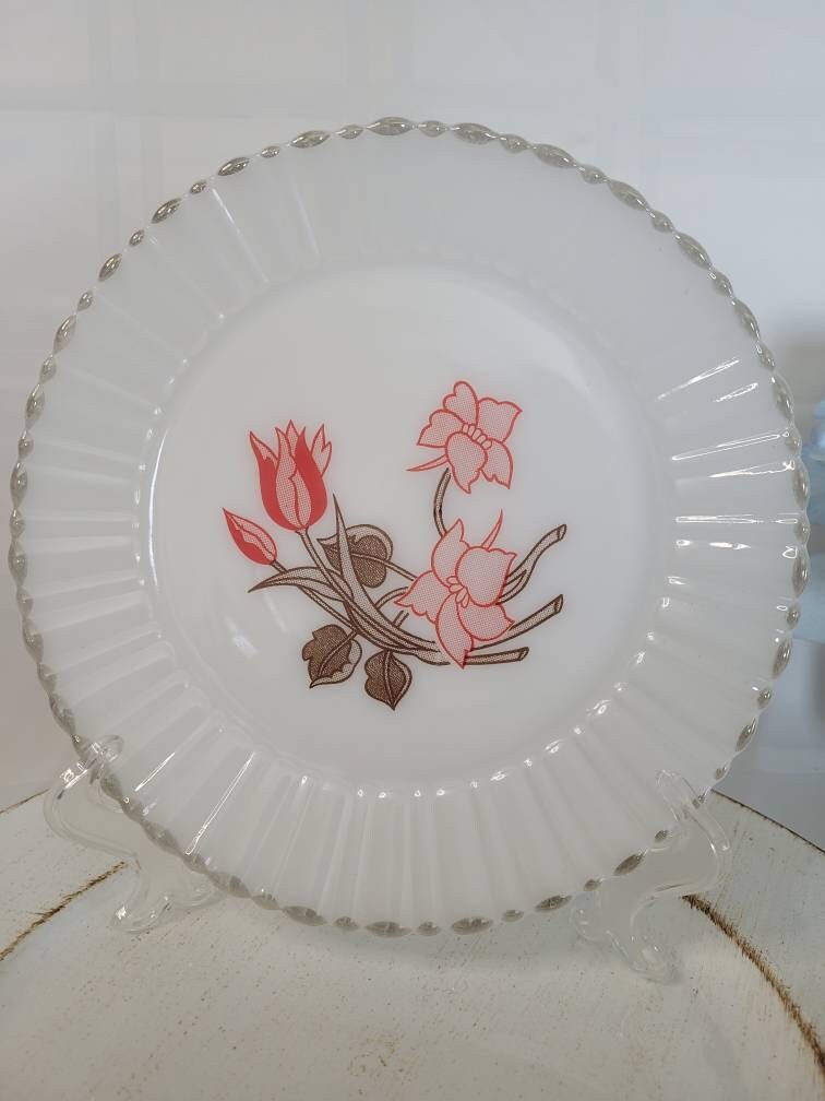 4 Termocrisa White Milk Glass Plates Made in Mexico Milk - Etsy