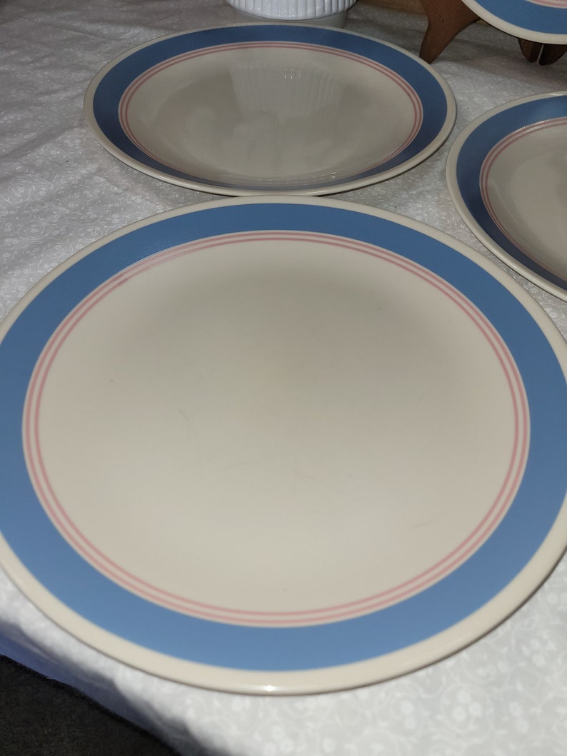4 Vintage Corelle Colonial Blue Dinner Plates Corelle - Etsy