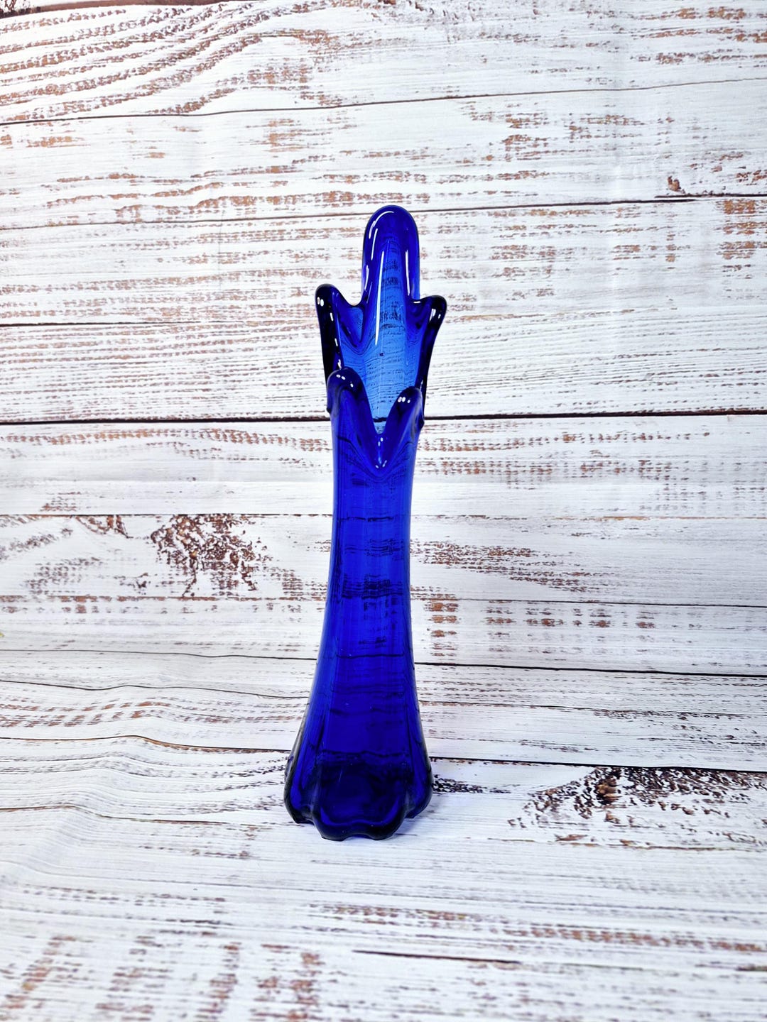 MCM Cobalt Blue 5 Finger Swung Vase - Stretch Vase - Swung Vase - MCM ...