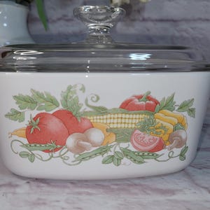 Vintage Corning Ware Garden Harvest 1.5 Quart Casserole Dish With Pyrex Lid A-1 1/2-B Corning ...