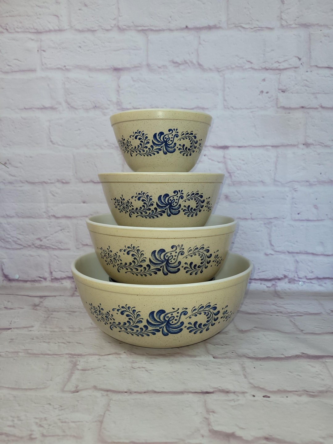 Pyrex Homestead Mixing Bowls Set of 4 Nesting Bowls 401 402 403 404 ...