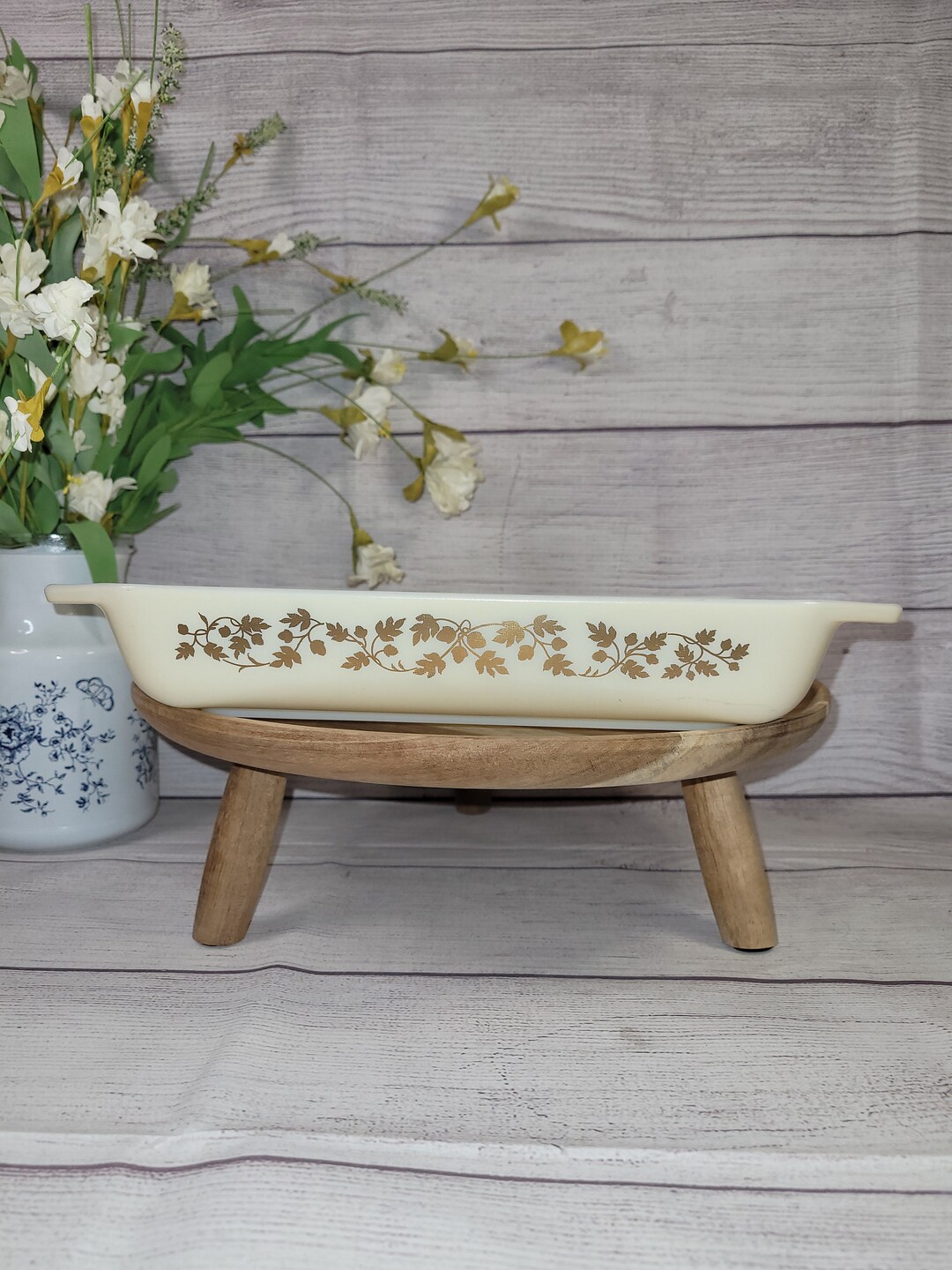 Pyrex Space Saver "golden Acorn" Casserole Dish - Rectangular Pyrex ...