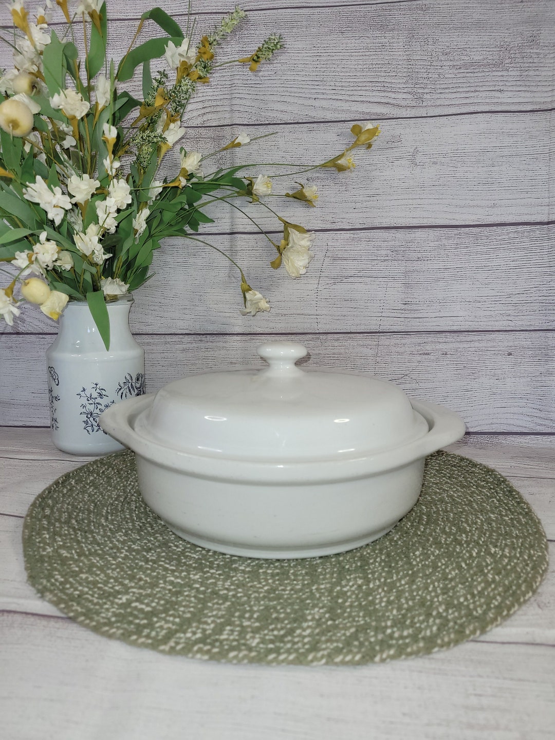 Vintage Hall Ceramic Casserole Baking Dish ~ Hall Pottery #2108 Dish ...