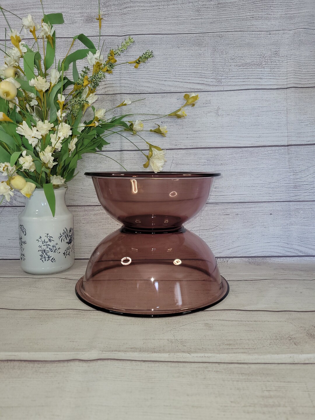 Vintage Pyrex Cranberry Glass Mixing Bowls CHOICE Pyrex 323, Pyrex 325 ...