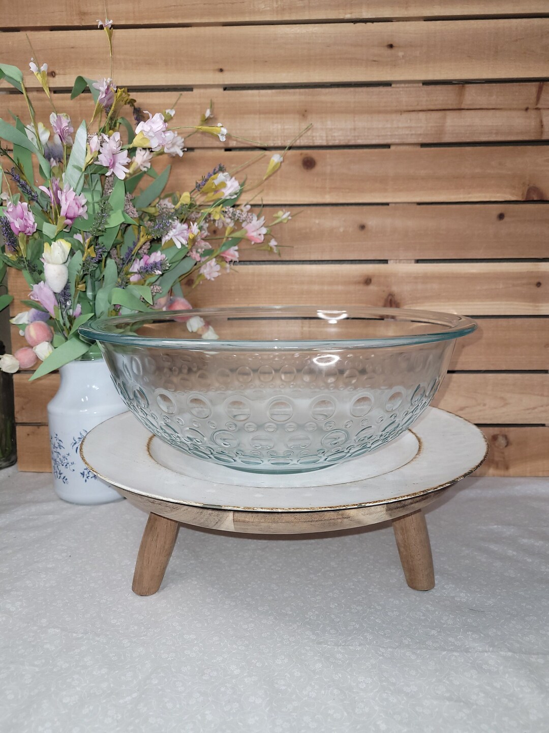 Vintage Pyrex Polka Dots Clear Test Pattern 326 Pyrex Clear Dots 4 ...