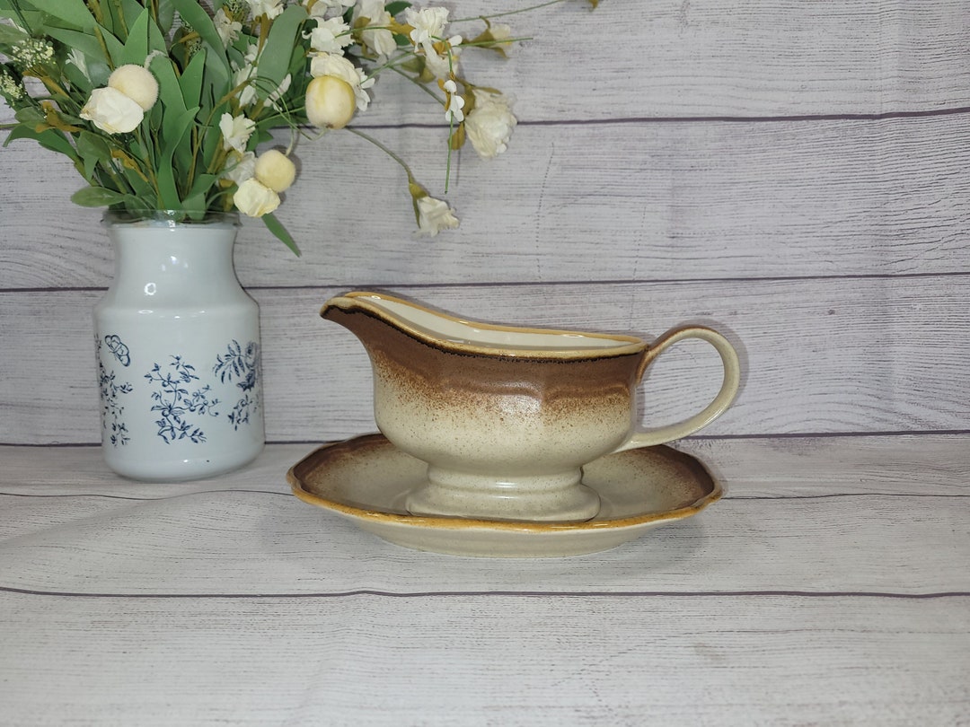 Vintage Mikasa Wheat Pattern Gravy Boat and Saucer Plate Excellent ...