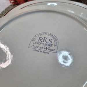 4 - Vintage Stoneware RKS Autumn Wheat Dinner Plates - Japan Stoneware ...