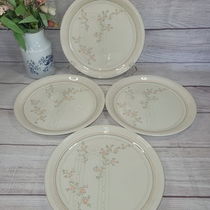 Bilton's English Coloroll Pink Flowers Trellis Pattern Set of 4 Plates ...