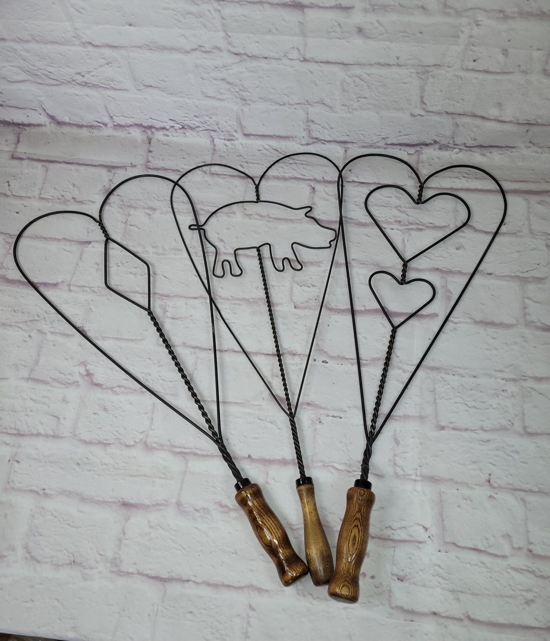 Vintage Large Rug Beaters - Hearts, Pig, Diamond, Cottage Core Rug ...