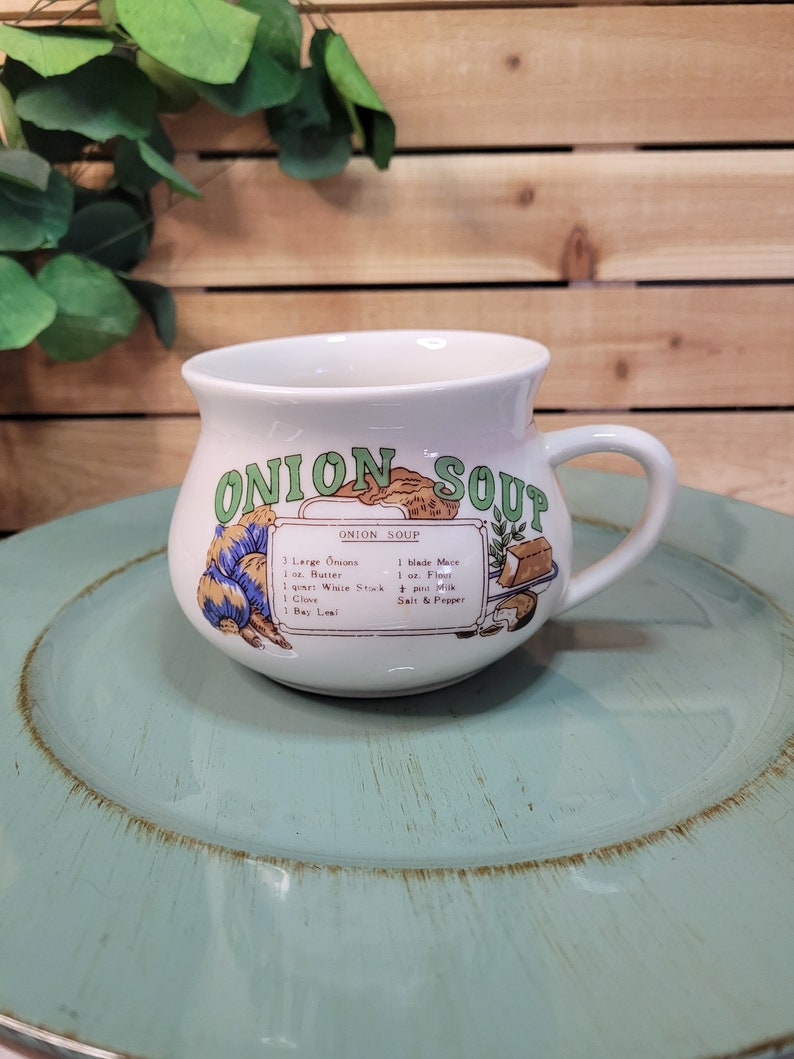 Vintage Soup Mugs Onion Mushroom Tomato Scotch Broth Chicken Campbell's ...