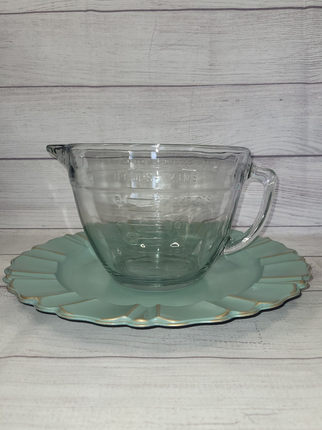 Vintage LARGE 8 Cup Pampered Chef Glass Measuring Cup - 8 Cup Batter ...