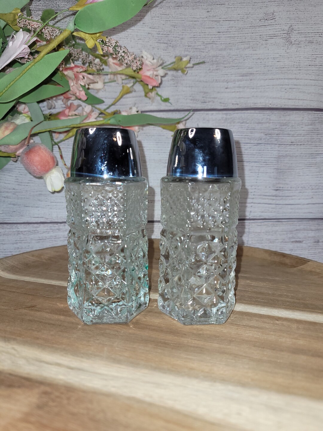 Vintage Crystal Salt and Pepper Shakers, Wexford Salt Pepper Shakers ...