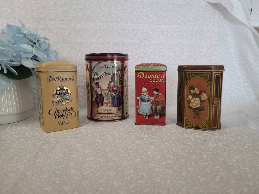 CHOICE Antique Tea Tins Holland Tea Tins Vintage Tea Tins Cocoa Tea Tin ...