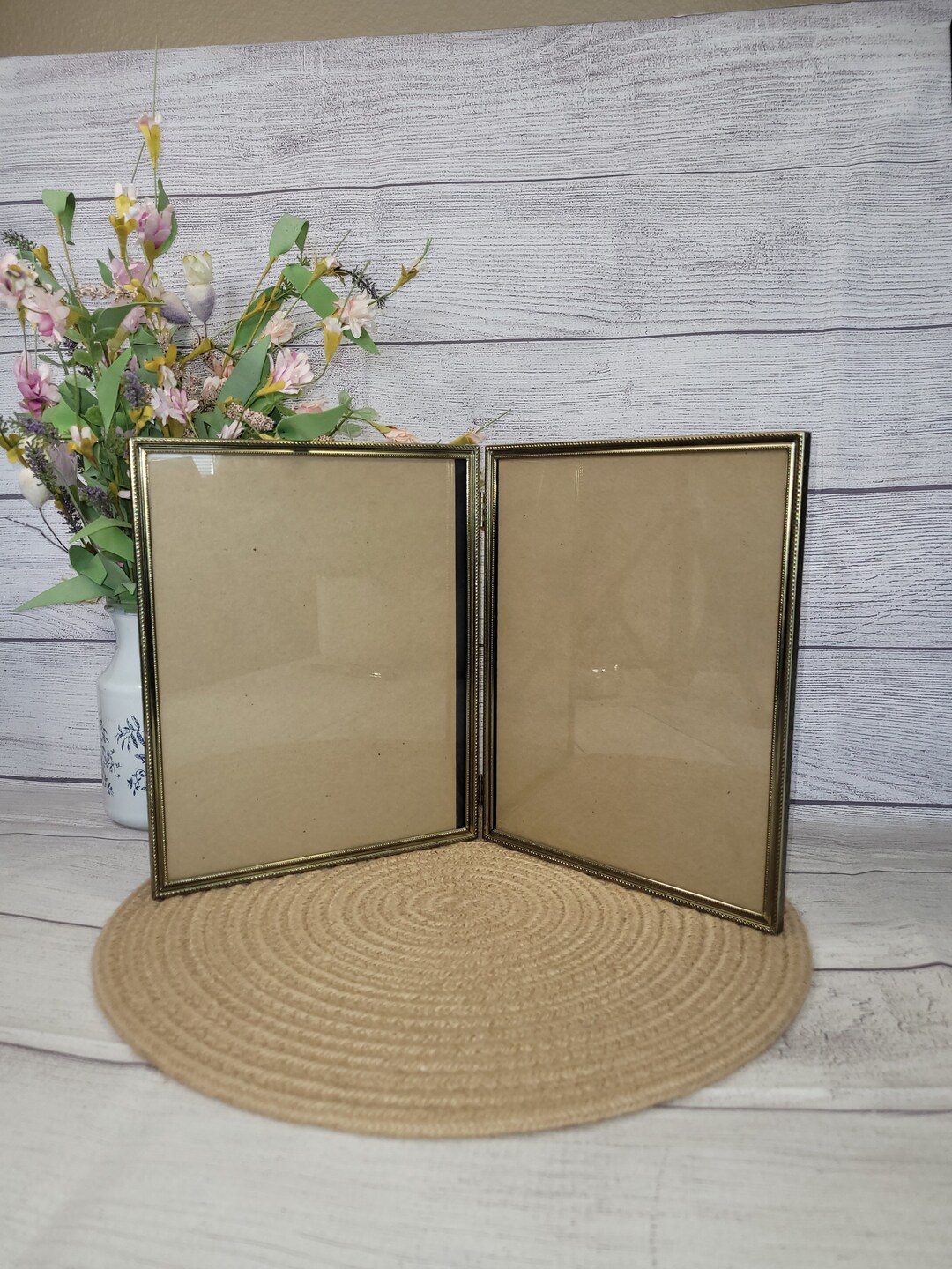 Vintage Bifold Brass Picture Frame 8x10 Double Hinged Double - Etsy