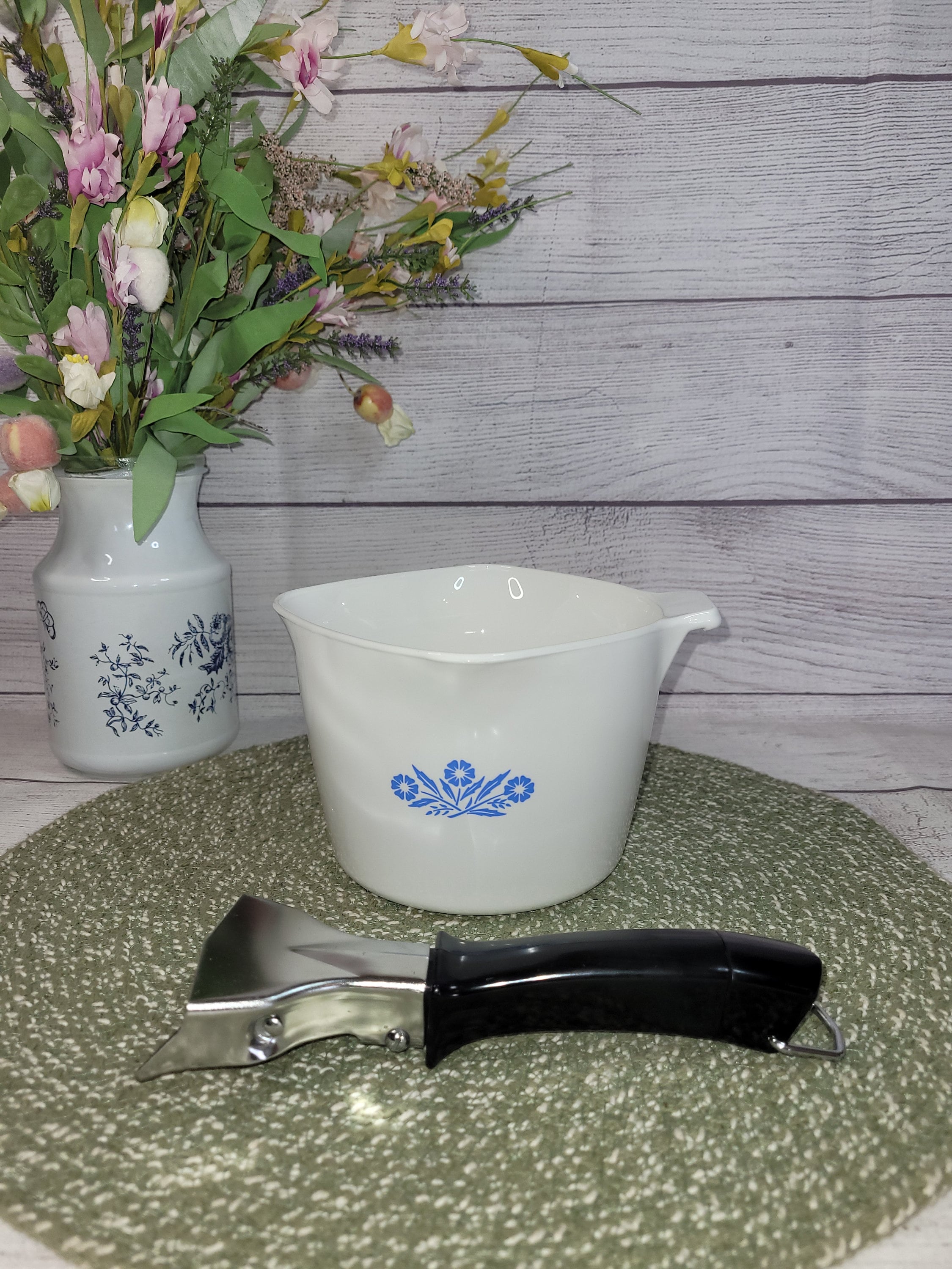 Vintage Corning Ware Saucemaker Blue Cornflower P-55-B 1 Quart With ...