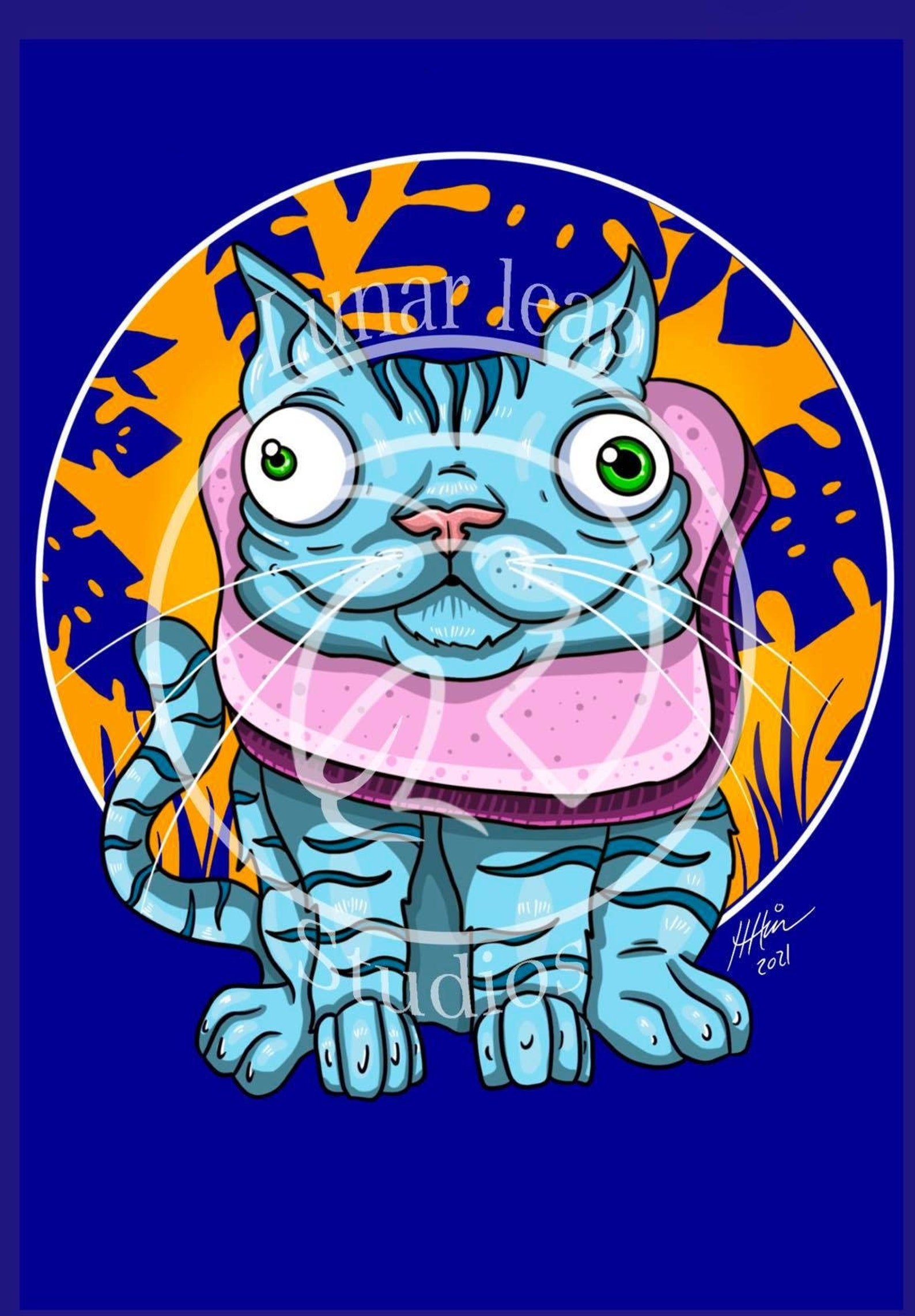 Toast Cat 8x10 Print - Etsy