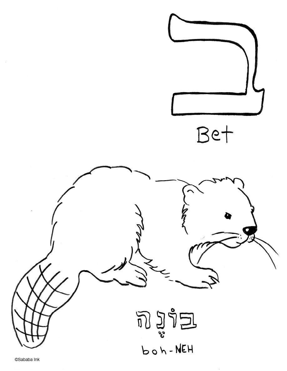 Hebrew Alphabet Coloring Book - Etsy