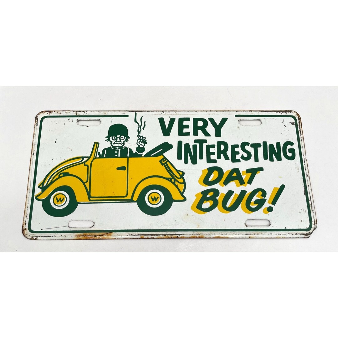 Rare Antique Volkswagon License Plate very Interesting Dat Bug Nazi ...