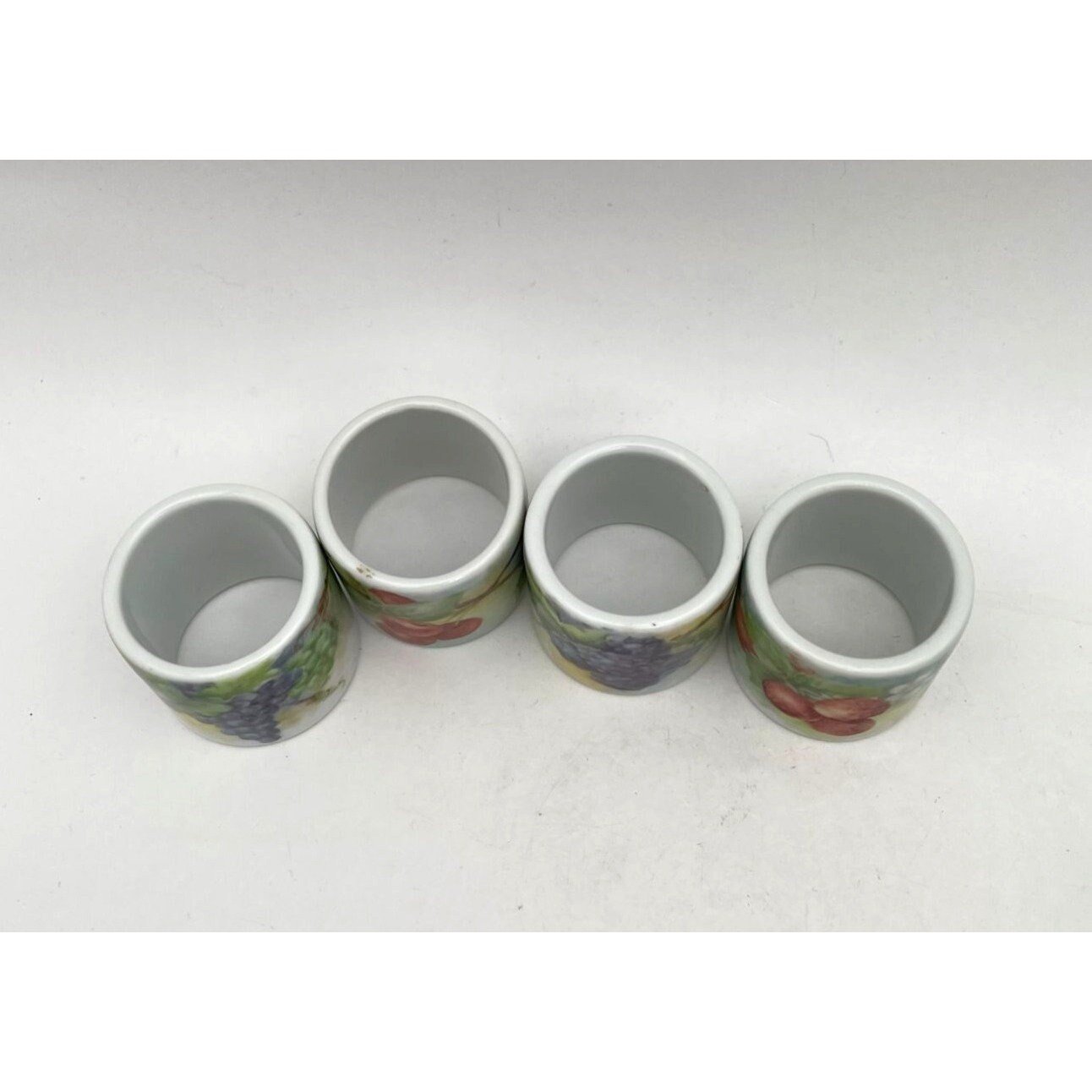 Vtg. Set 4 Porcelain Fruit Napkin Rings - Etsy